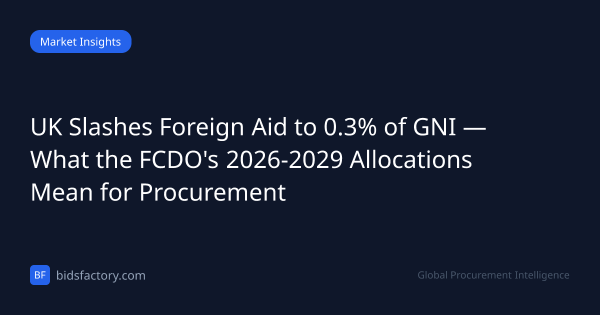 UK Slashes Foreign Aid to 0.3% of GNI — What the… | BidsFactory